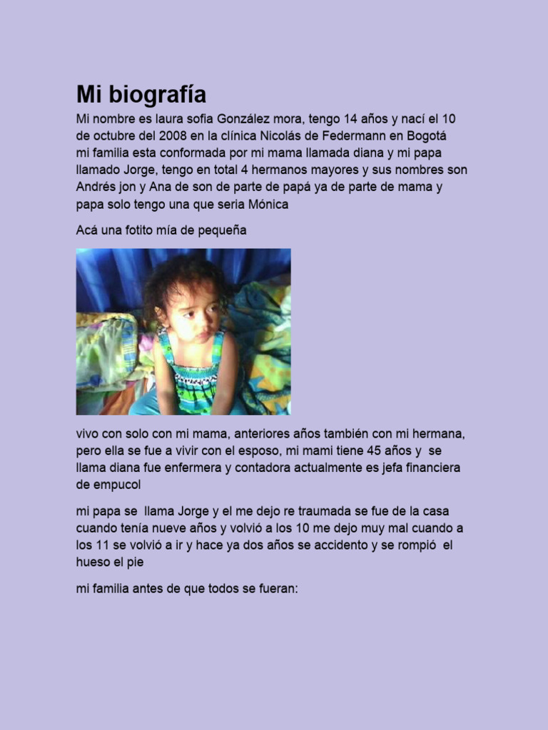 Mi Biografía Sofiaaa | PDF