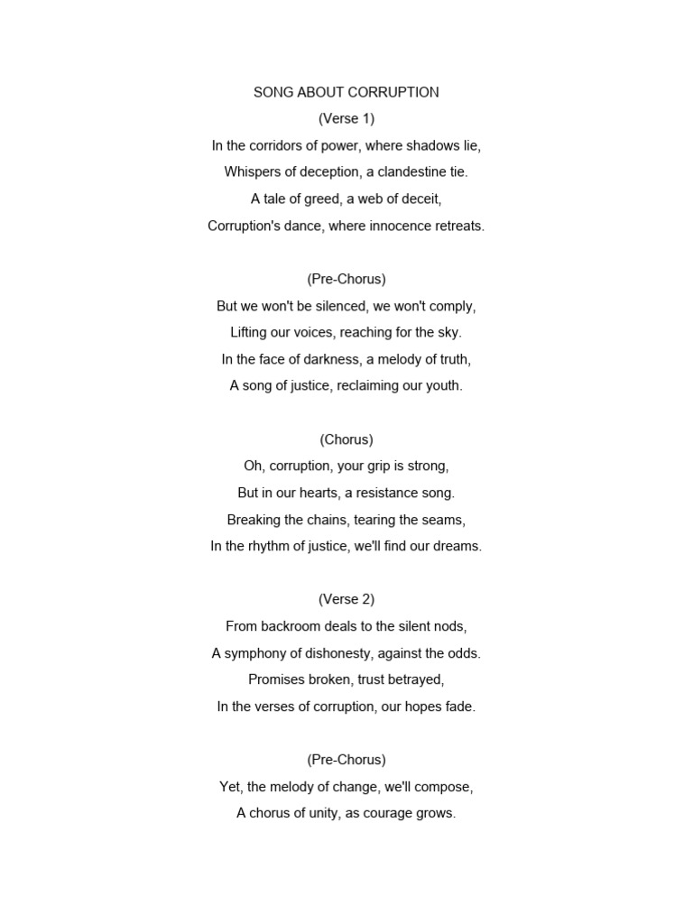 Song About Corruption | PDF | Religion & Spirituality | Poetry