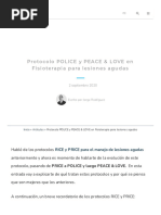 Protocolo PEACE & LOVE en Fisioterapia | PDF