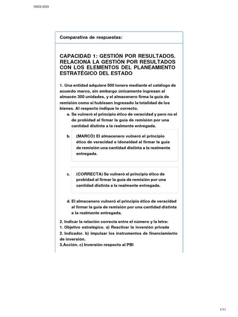 OSCE 1 - EGP Escuela de Gestion Publica | PDF | Presupuesto | Apelación