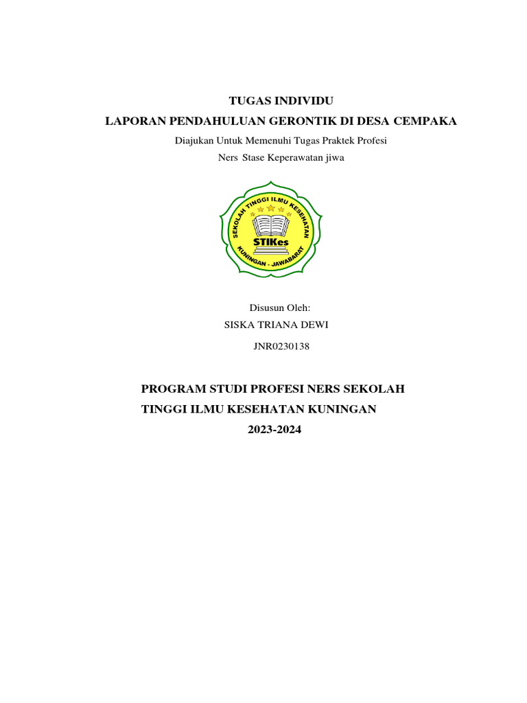 Laporan Gerontik Desa Cempaka | PDF