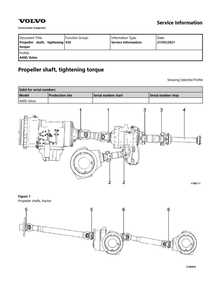 A40G Volvo Propeller Shaft Torque | PDF