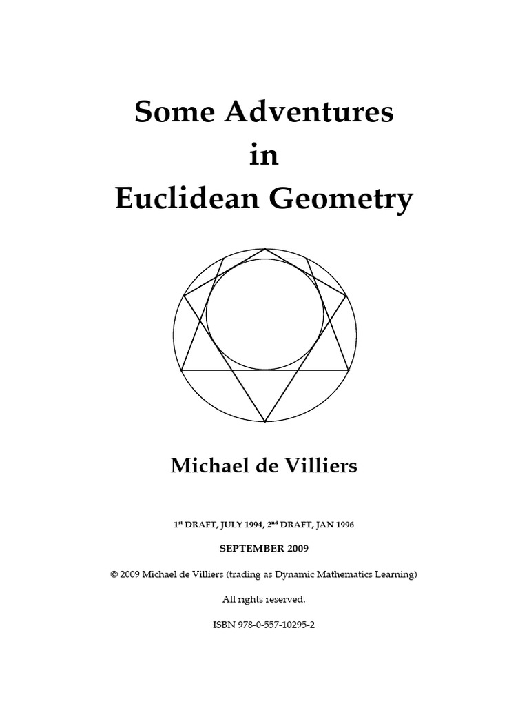 Adventures in Euclidean Geometry | PDF | Triangle | Circle