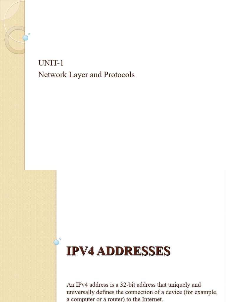ACN Unit1 | PDF | I Pv6 | Ip Address ACN Unit1 | PDF | I Pv6 | Ip Address
