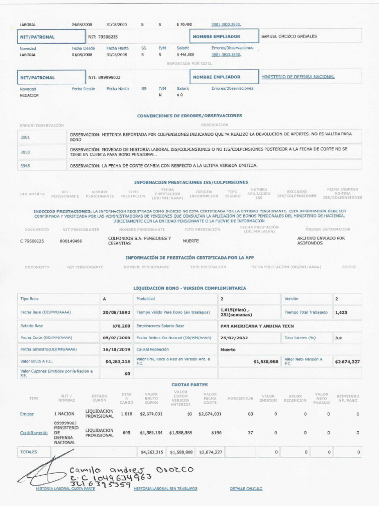 Bono Pensionales | PDF
