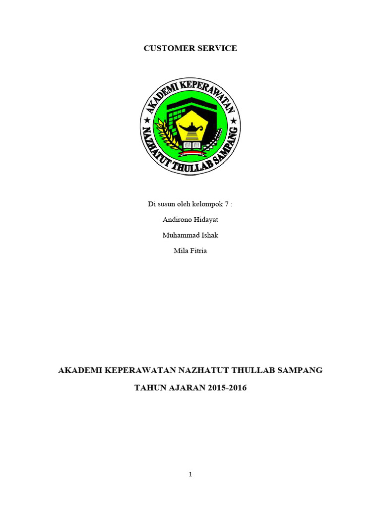 Kelompok 7 Customer Service | PDF