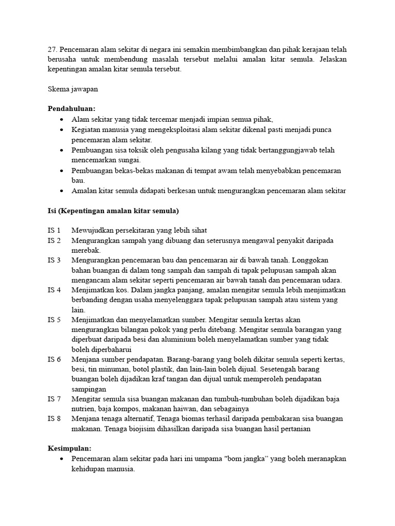 Amalan Kitar Semula Pdf