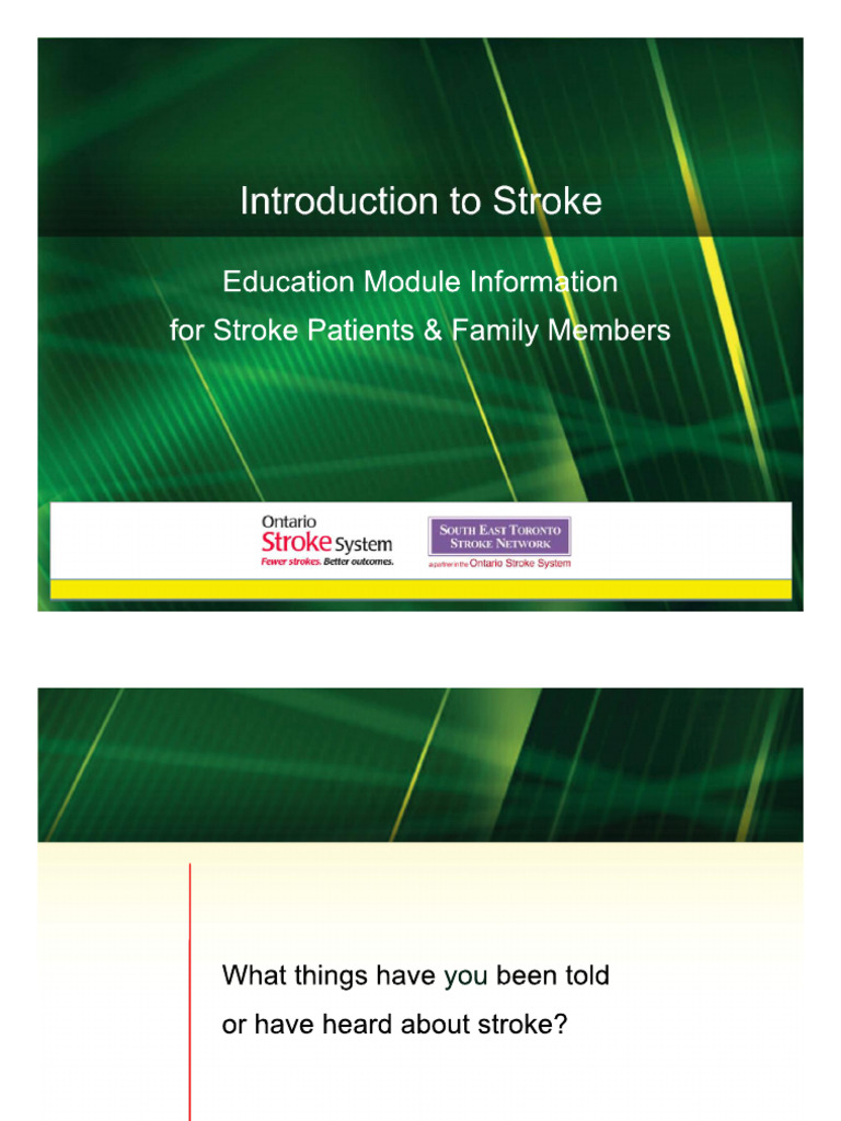 Intro To Stroke Power Point | PDF
