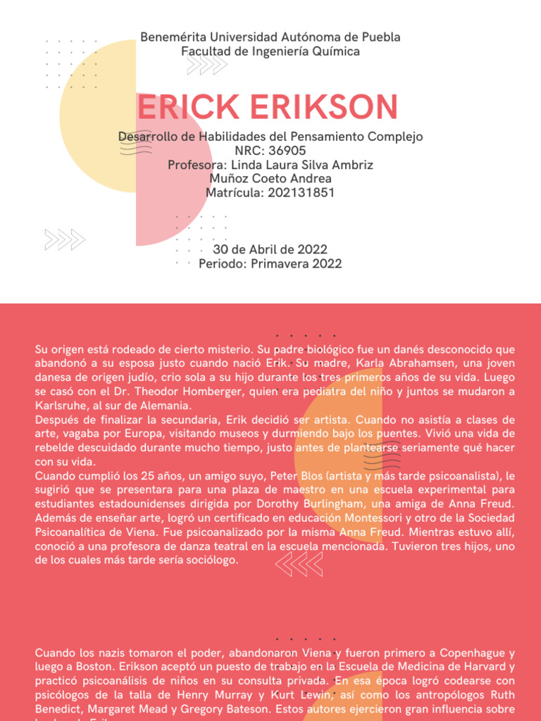 Erick Erikson Presentación | PDF