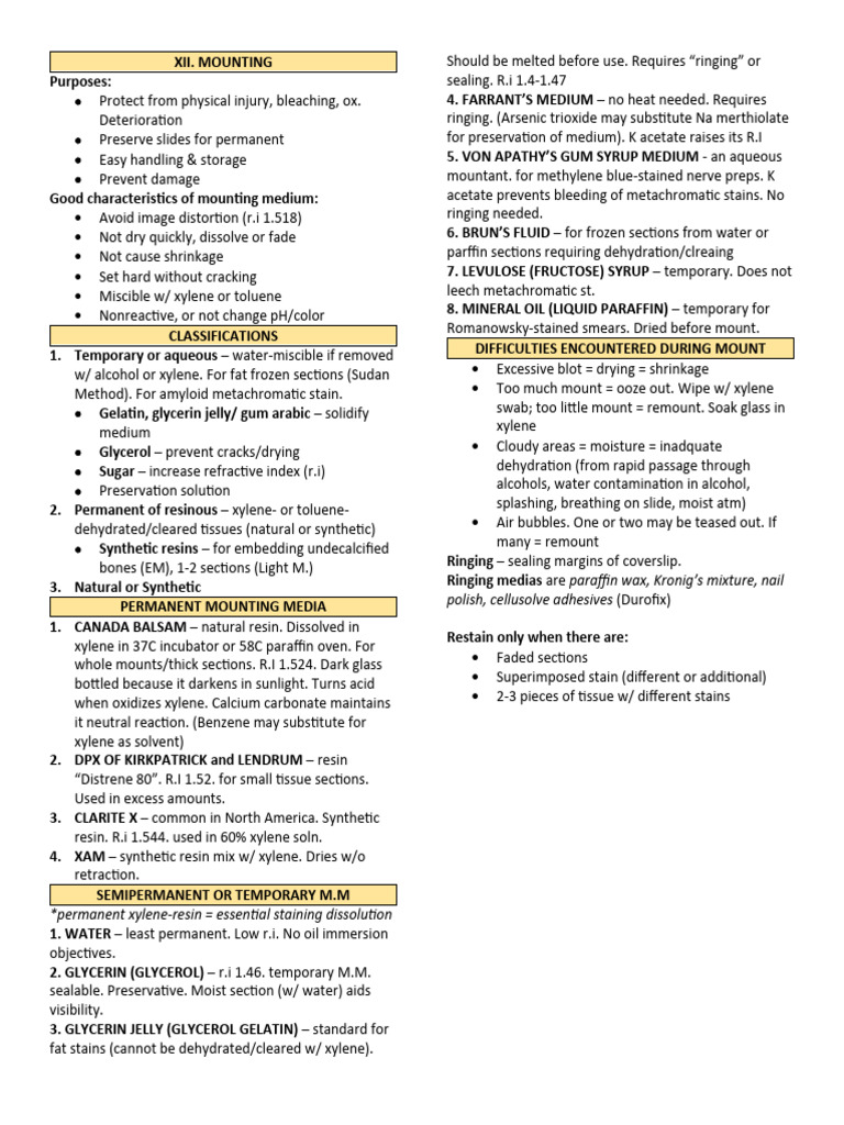 Histopath - MOUNTING | PDF