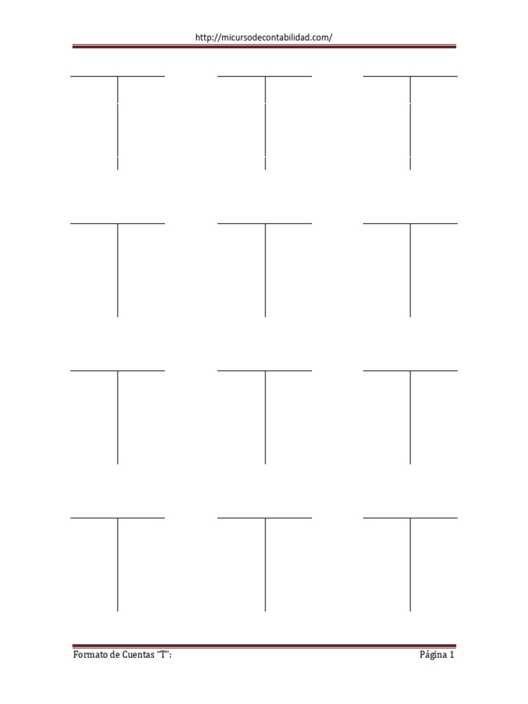Formato de Cuentas t | PDF