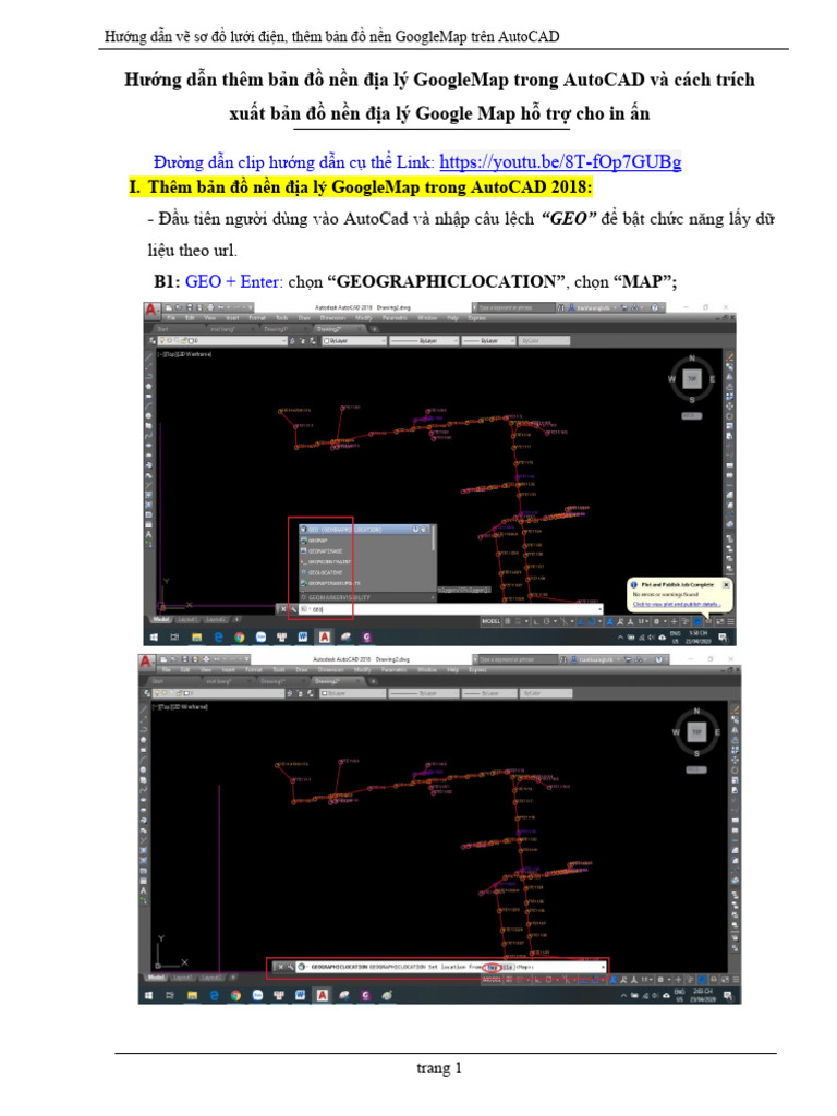 B1 TTHT Xuatsang Autocad Duabando Googlemap Autocad | PDF