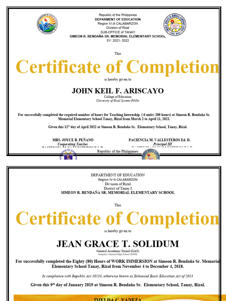 Certificate of Completion | PDF