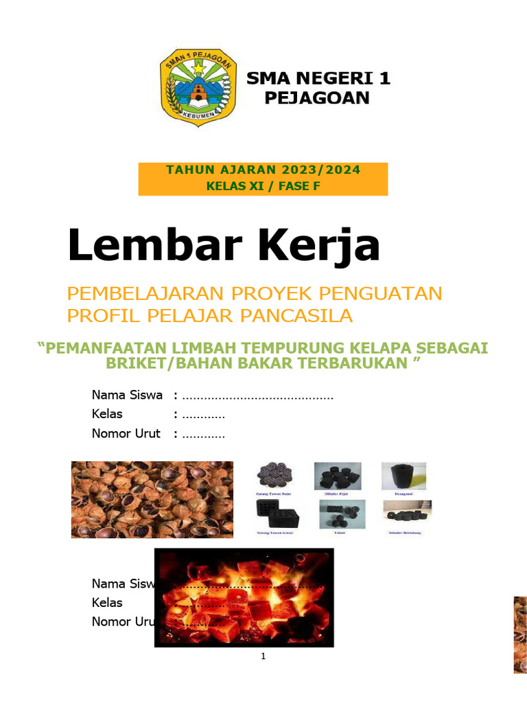 Lembar Kerja p5 briket | PDF