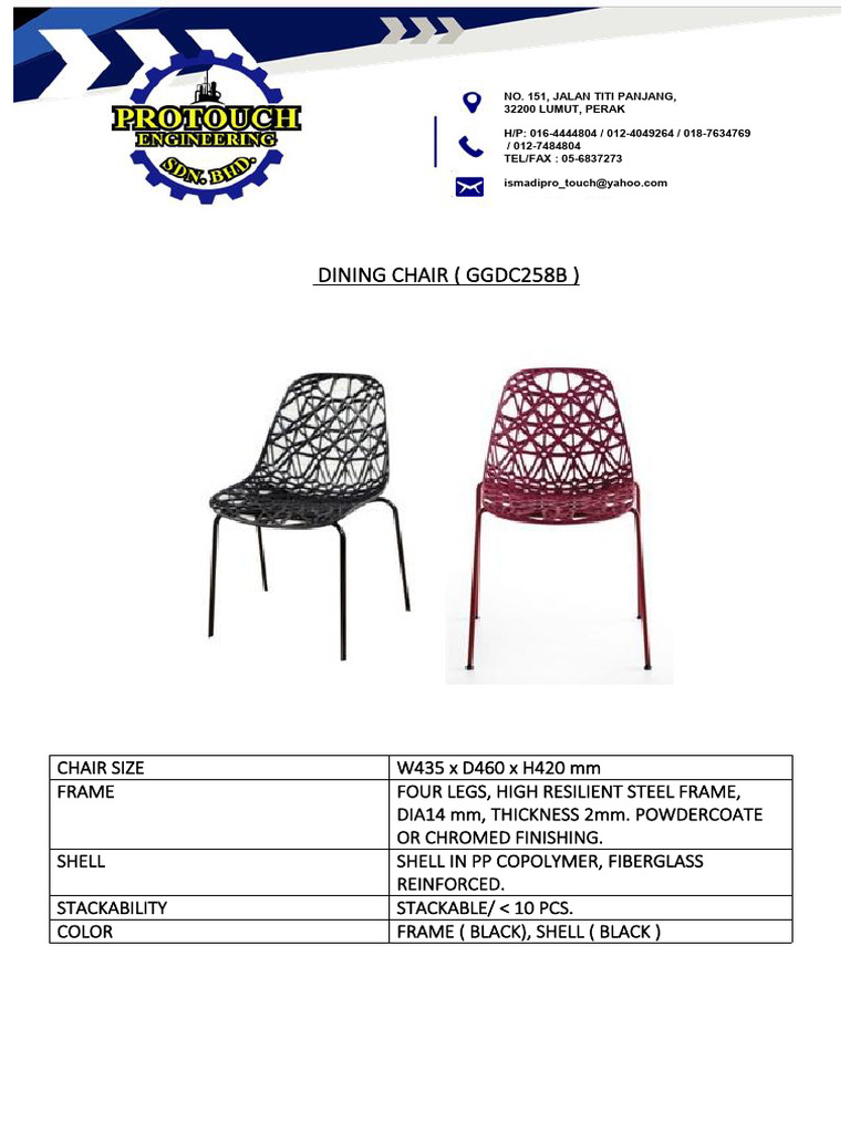 Brosur Dining Chairs | PDF