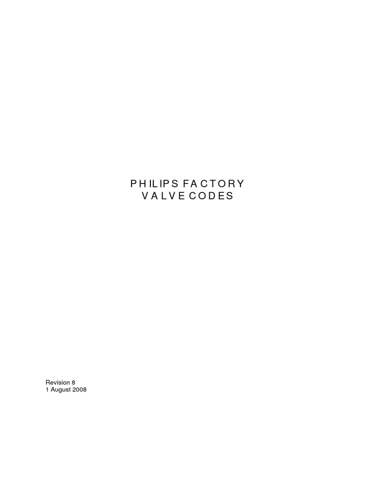PhilipsCodeListAB v8 | PDF | Philips | Vacuum Tube