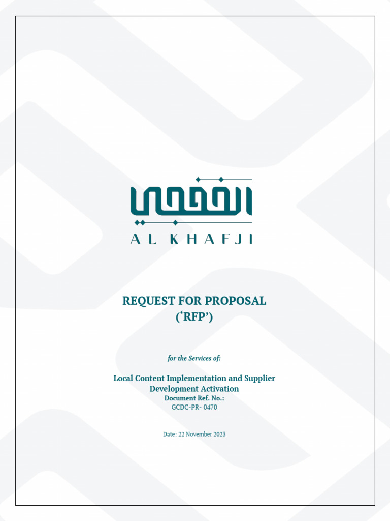 Local Content Implementation and Supplier Development Activation RFP | PDF