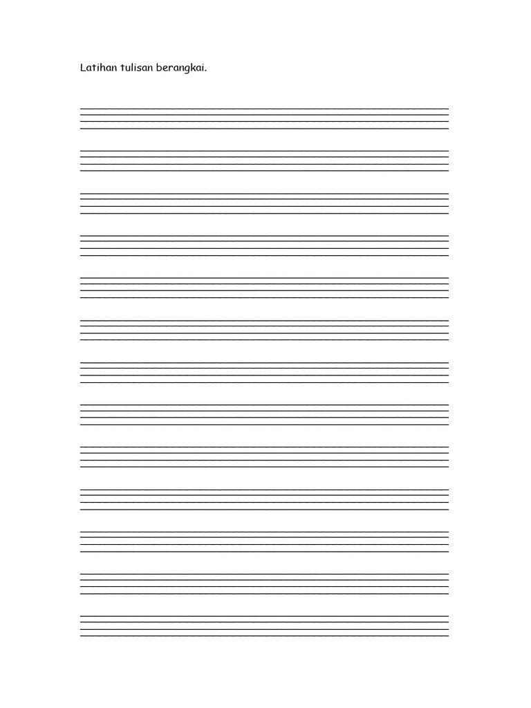 Garisan Tulisan Berangkai | PDF