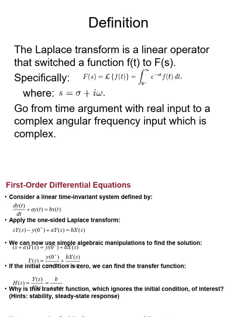 Laplace_transform | PDF | Mathematical Analysis | Computer Engineering
