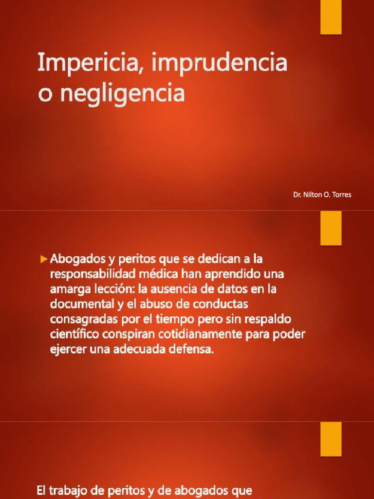 SEMANA 4 - Impericia Imprudencia y Negligencia | PDF