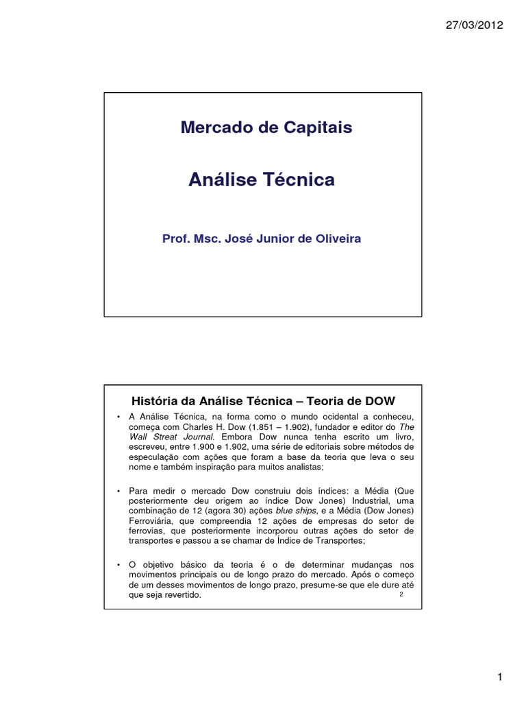 Aula 5 1 Análise Técnica | PDF
