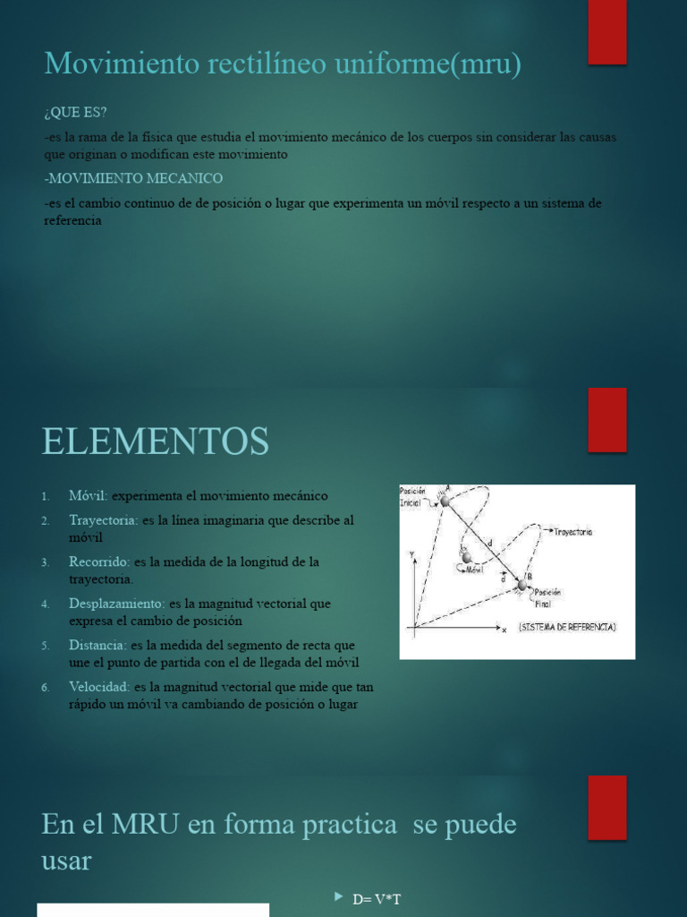 Introducción al MRU en Física | PDF