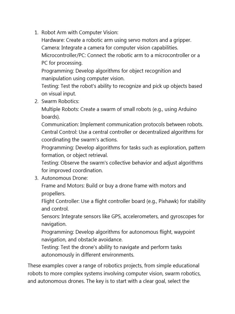 Robot Arm With Computer Vision | PDF