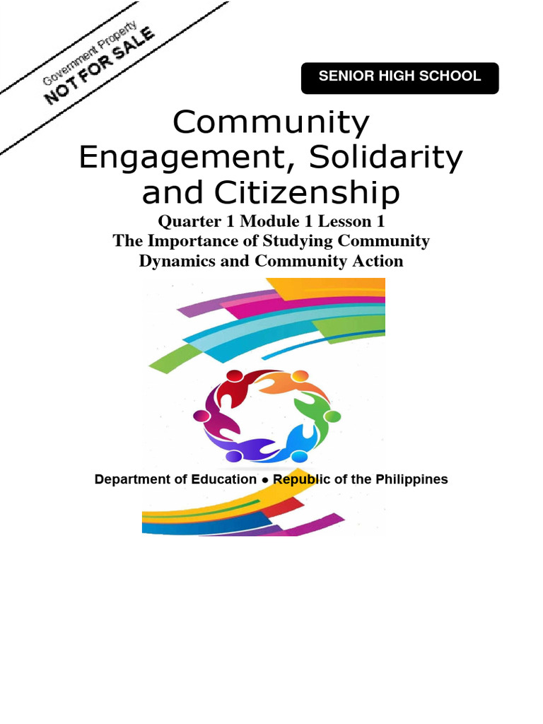 1. CESC12_Q1_Mod1_Lesson 1 The-Importance-of-Studying-Community-Dynamics | PDF | Community