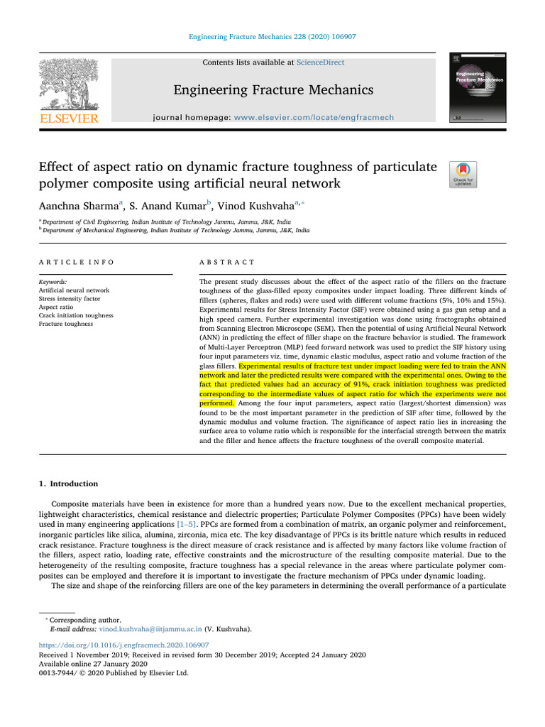 Engineering Fracture Mechanics: Sciencedirect | PDF | Strength Of ...