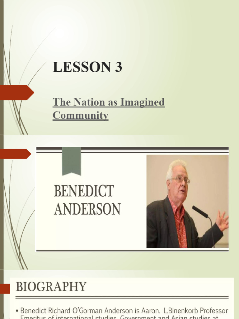 The Nation as Imagined Community | PDF | Patriotism | Nationalism