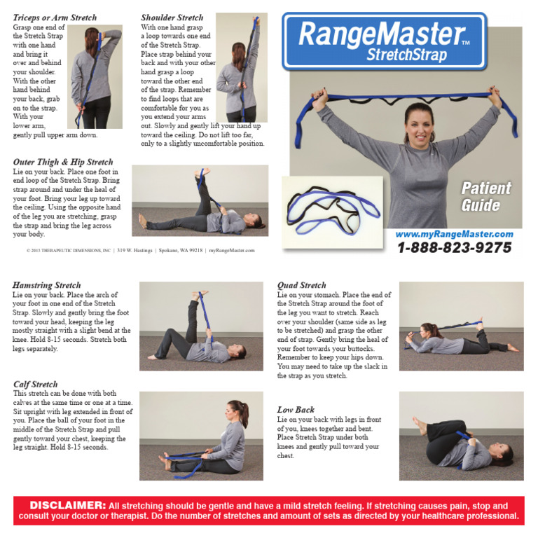 Stretch Strap Exercise Guide | PDF | Foot | Knee