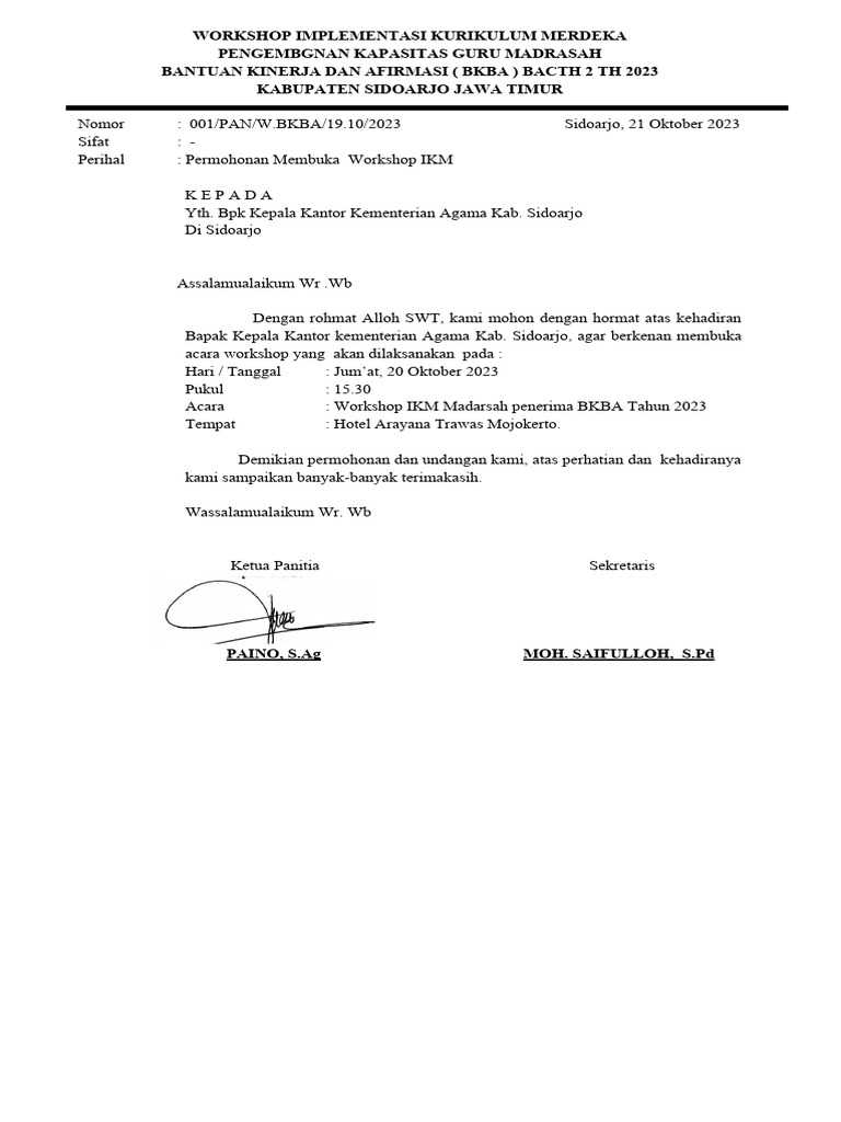 Undangan Workshop | PDF