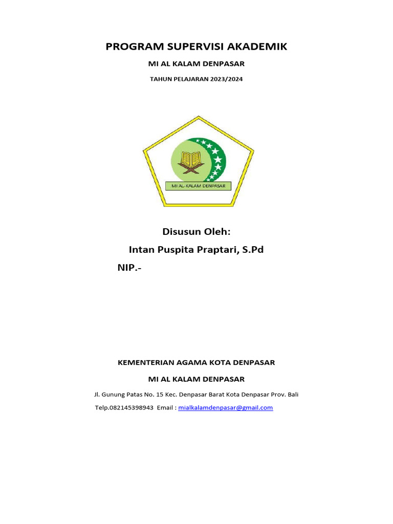 PROGRAM SUPERVISI | PDF