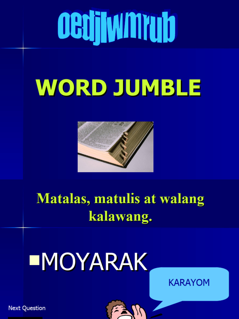 Jumble Words (Pananahi) | PDF