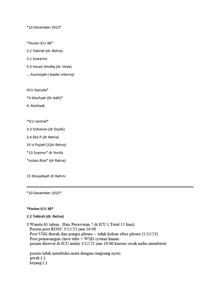 10 Desember 2023 ICU | PDF