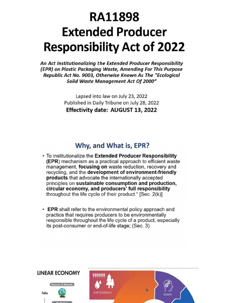 EPR Law Salient Provisions | PDF