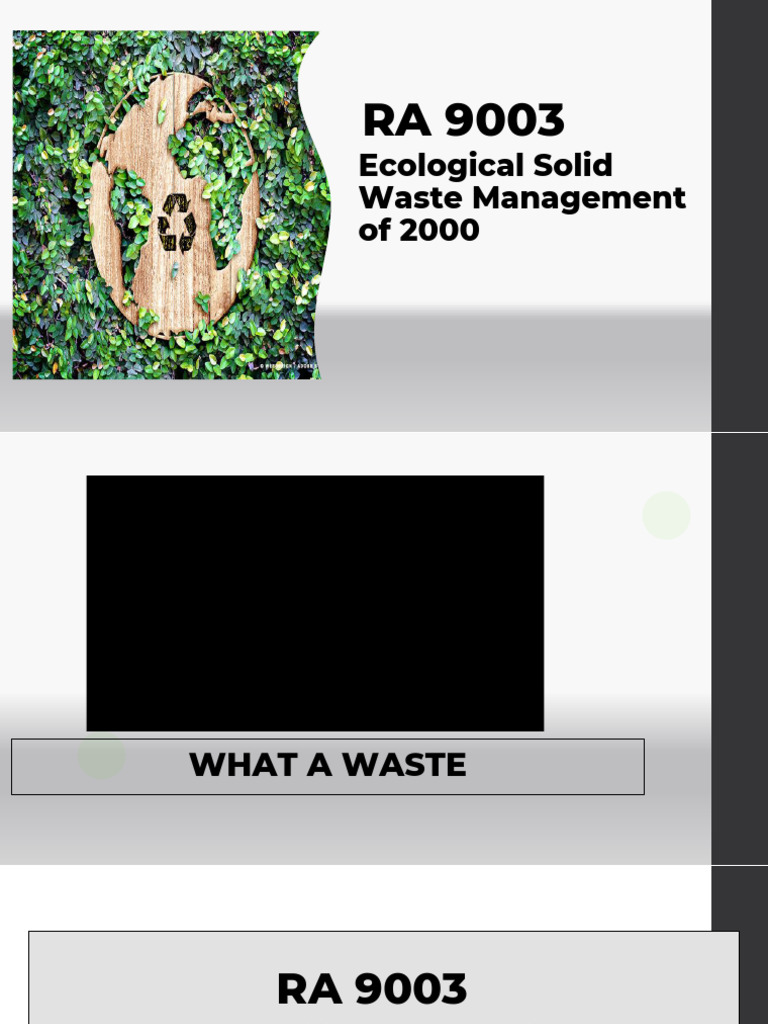 RA 9003 Sept 5 - Seren Taduyo | PDF | Waste Management | Waste