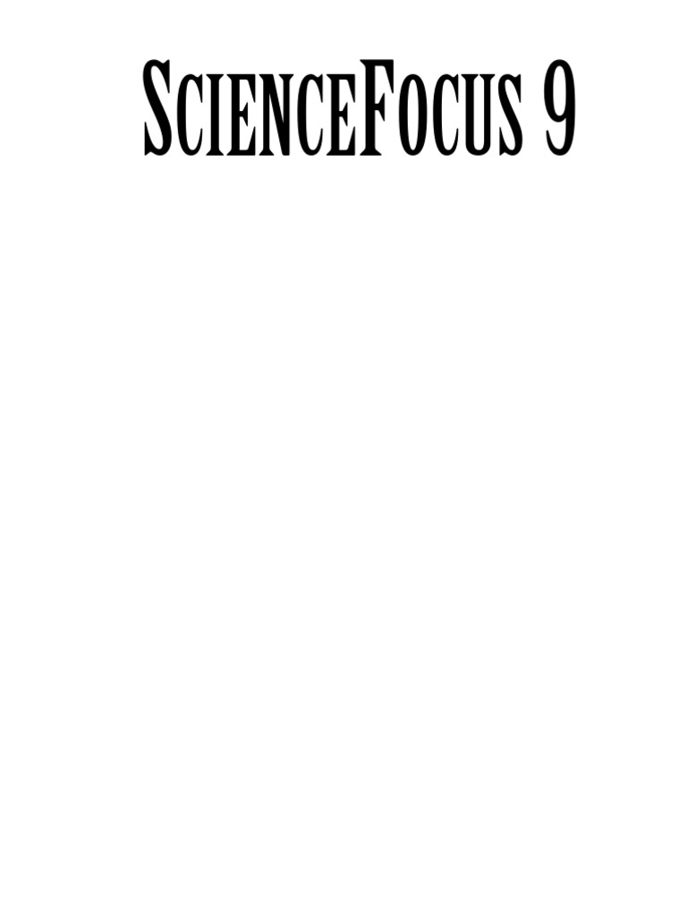 Science Focus 9 - Prelims | PDF | Science Education | Chemistry
