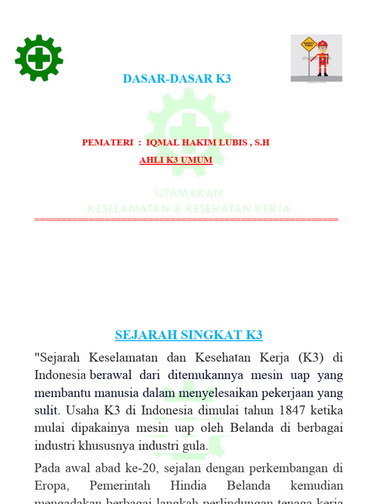 Dasar-Dasar K3 | PDF