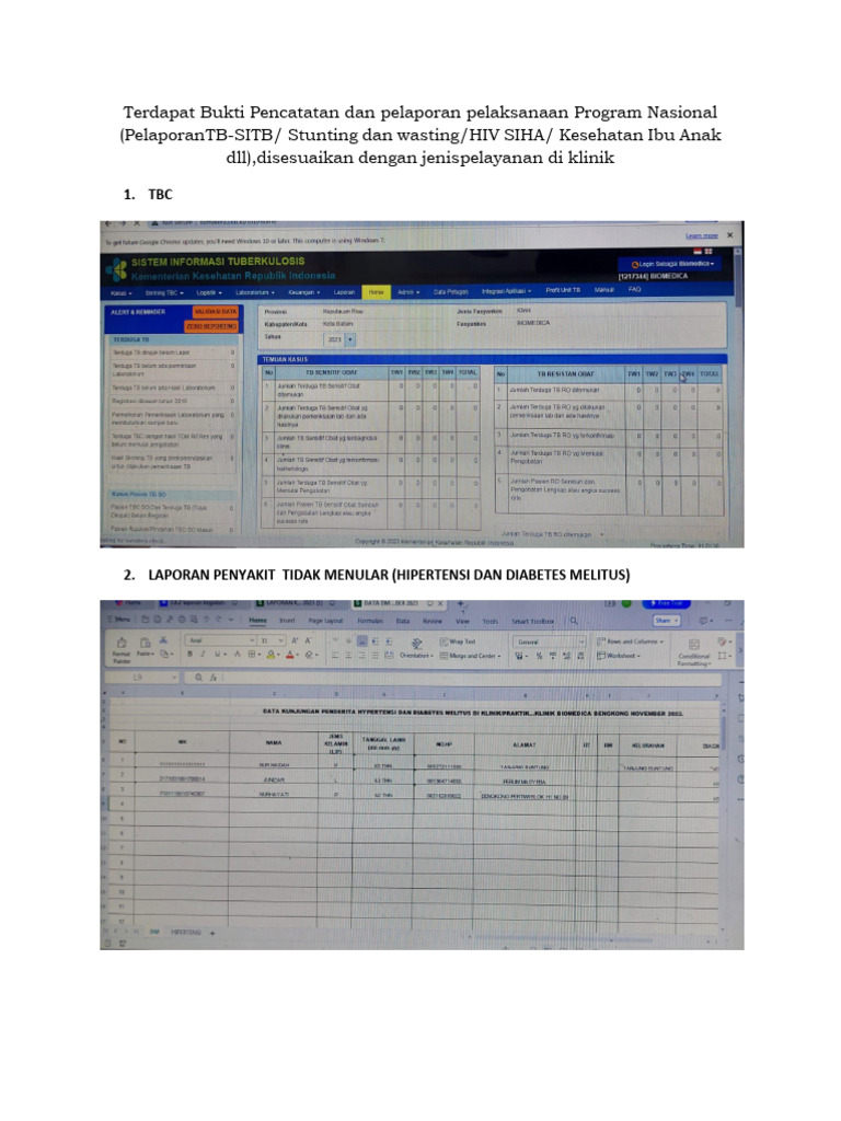 Bukti Pencatatan Dan Pelaporan Pelksanaan Program | PDF