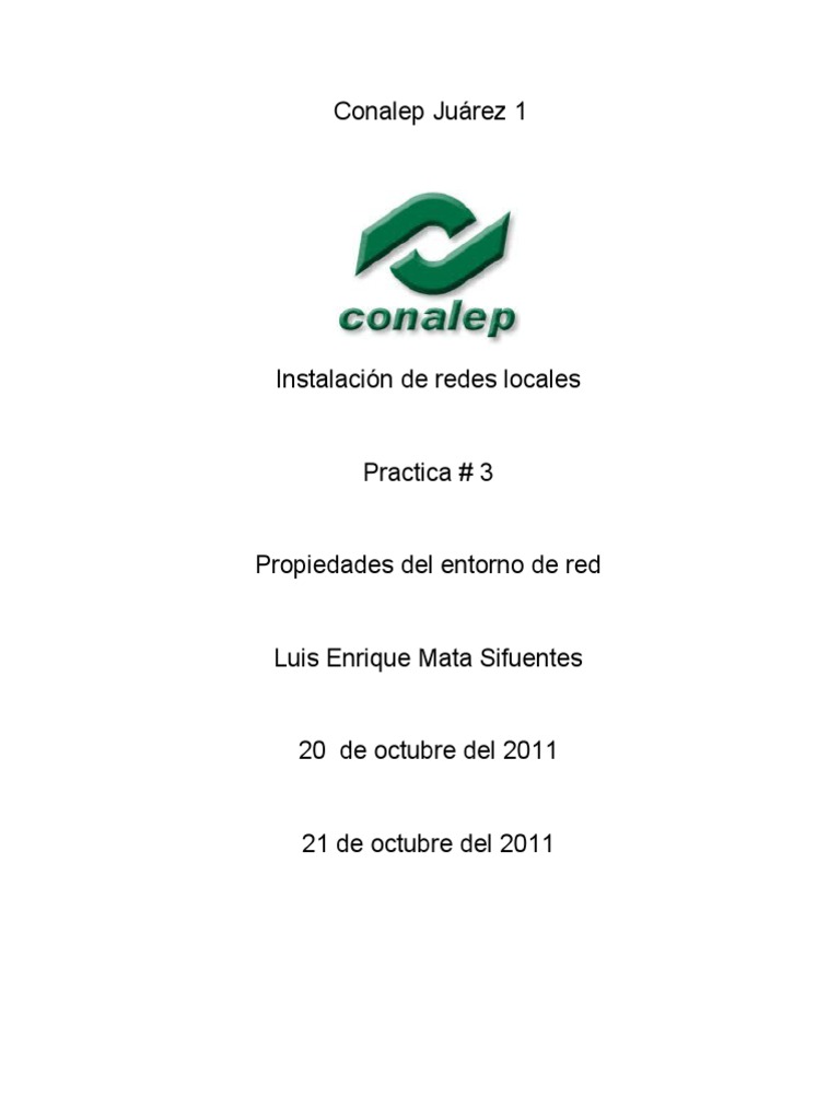Conalep Juárez 1 | PDF | Red de computadoras | Protocolos de internet