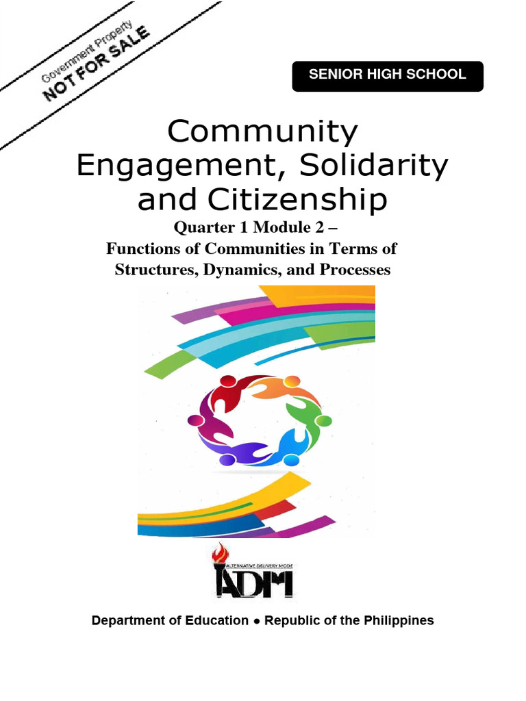 CESC12 - Q1 - Mod2 - Functions of Communities in Terms of Structures, Dynamics and Processes ...