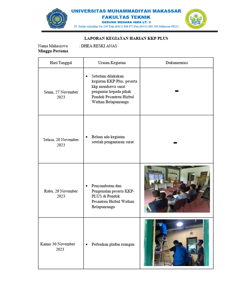 Lembar Harian KKP Plus | PDF