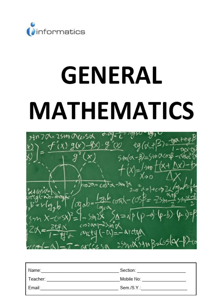 Proofread General Mathematics | PDF | Function (Mathematics) | Equations