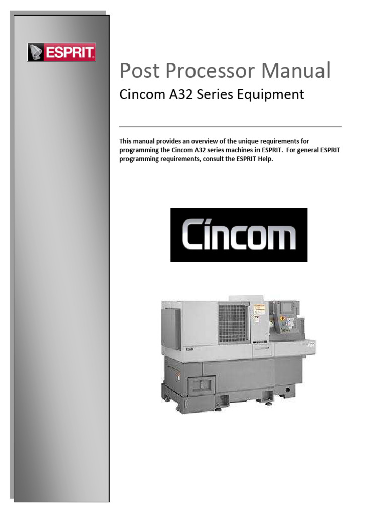 Post Processor Manual Cincom A32 Series | PDF