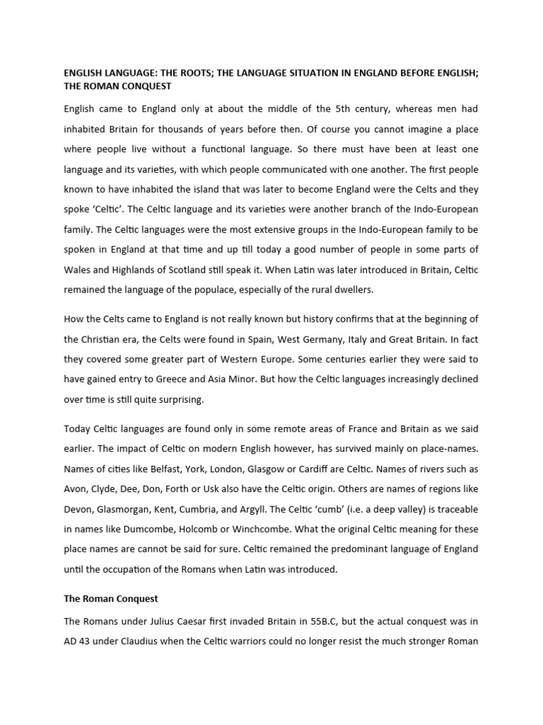 History of the English Language | PDF | English Language | Kingdom Of ...