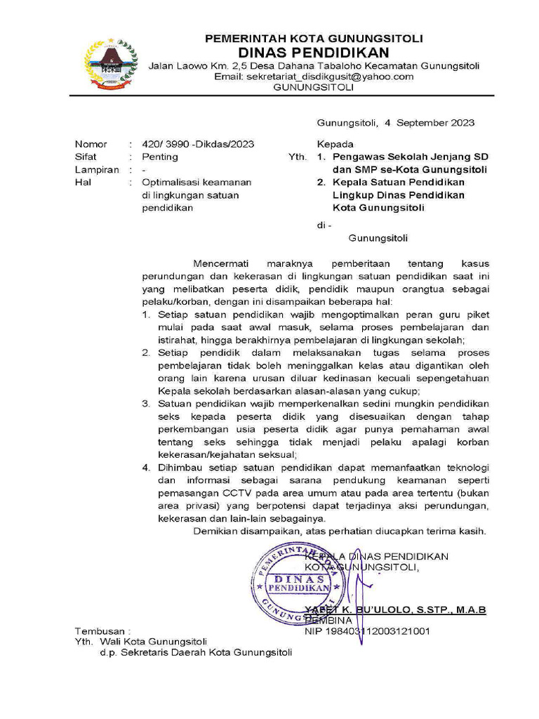 Surat Keamanan | PDF