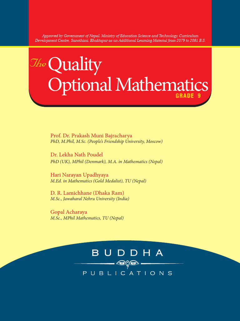 Quality Optional Mathematics: Grade 9 | PDF