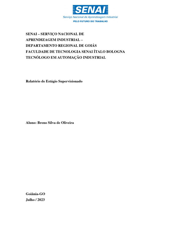 Modelo de Relatorio de Estagio.2 - Assinado | PDF
