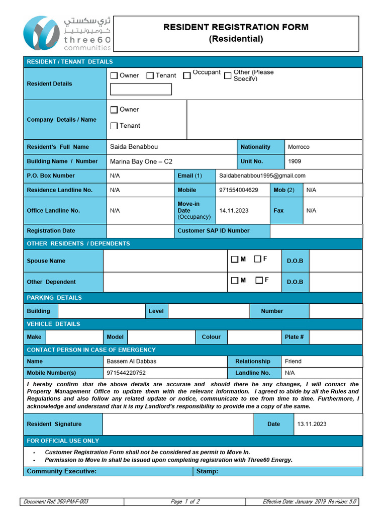 Registration Form | PDF